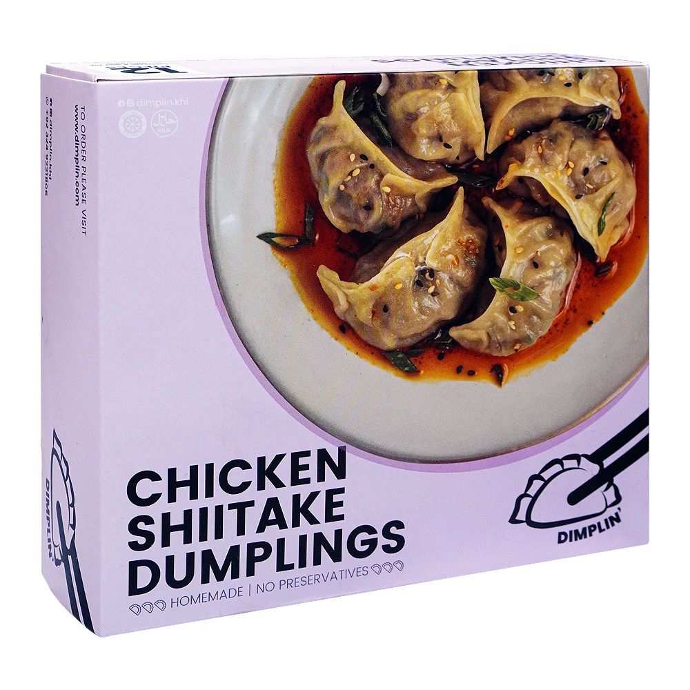 Dimplin Chicken Shitake Dumplings With Chilli Oil and Soy Dip, 12-Pack ...