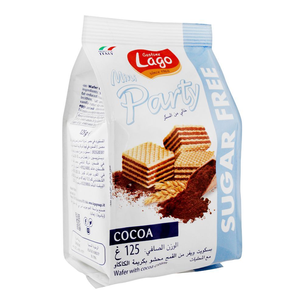 Lago Mini Party Cocoa Wafers Sugar Free, 125g – HMH MART