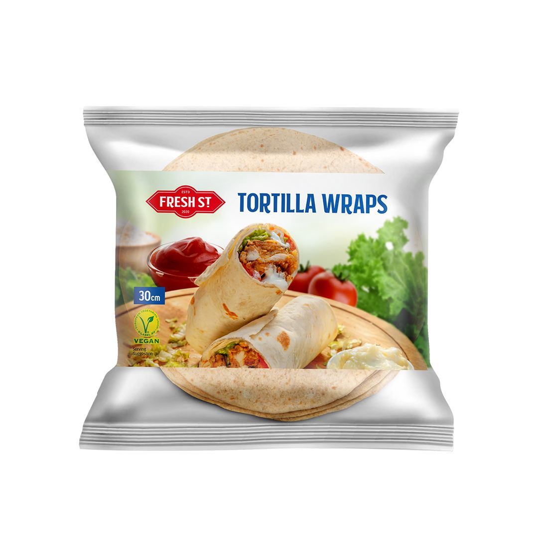 Fresh Street Tortilla Wraps 30cm, 18-Pack, 1.44 KG – HMH MART
